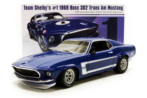 ACME Team Shelby #1 1969 Boss 302 Trans Am Mustang 1:18 – Hobby Shop Melbourne