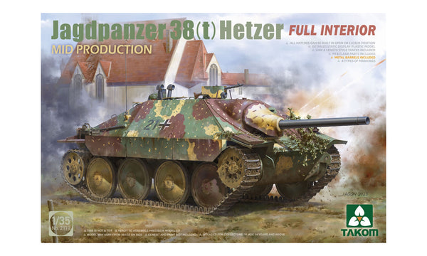 Takom Jagdpanzer 38 (t) Hetzer Full Interior Mid Production 1:35 ...