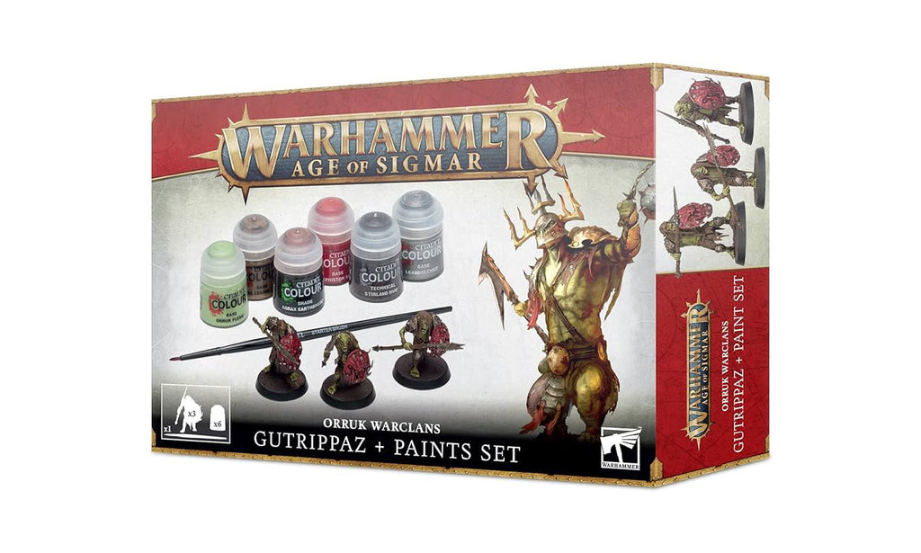 Games Workshop Warhammer Age of Sigmar Orruk Warclans Gutrippaz + Pain ...