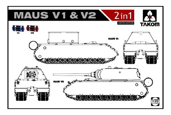 Takom 1/35 MAUS V1/ & V2 German Heavy Tank – Hobby Shop Melbourne