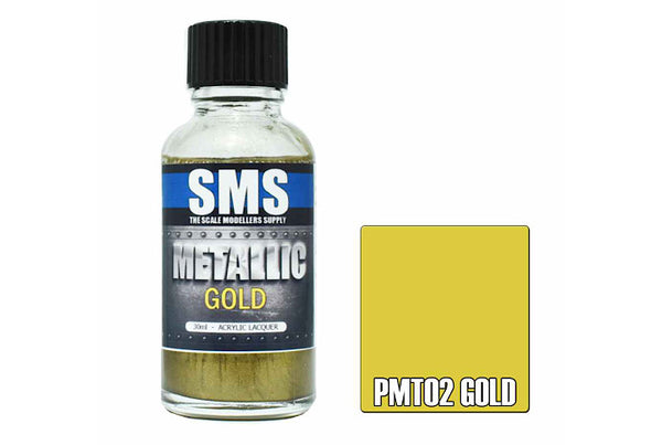 SMS Paint Metallic Gold PMT02 30ml – Hobby Shop Melbourne